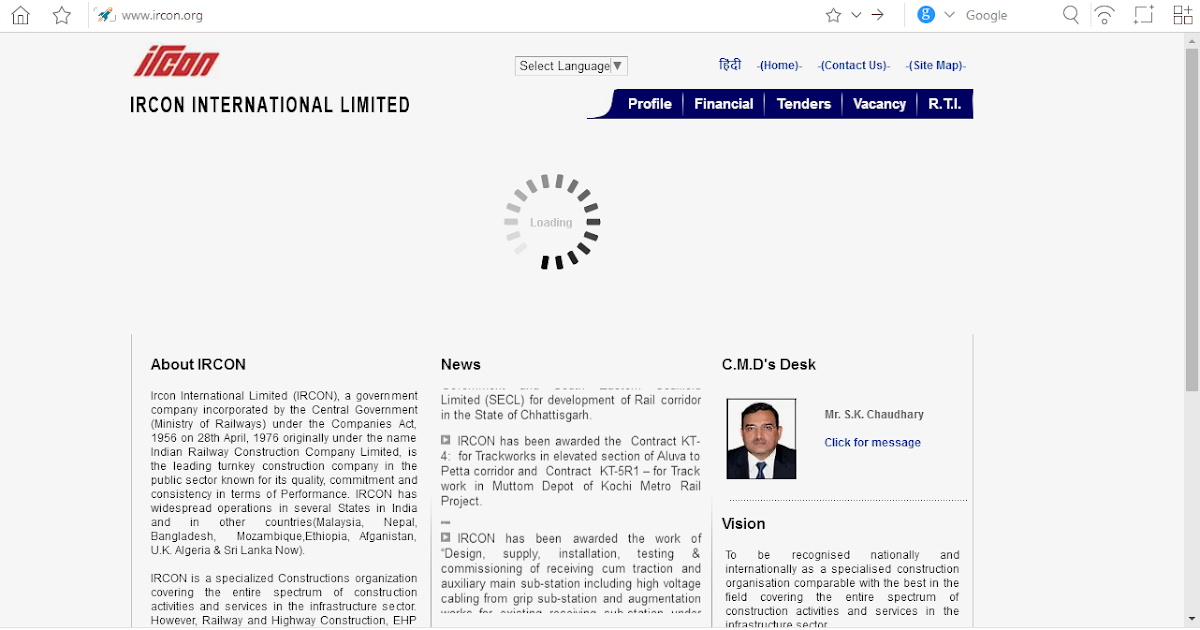 IRCON INTERNATIONAL LIMITED in CIVIL ENGINEERING, SIGNALLING ...