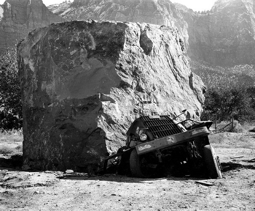 Ahhhh, Another Day at the Office: Rock Fall in Zion National Park ...