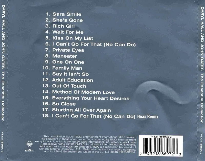 ENTRE MUSICA: DARYL HALL & JOHN OATES - The essential collection