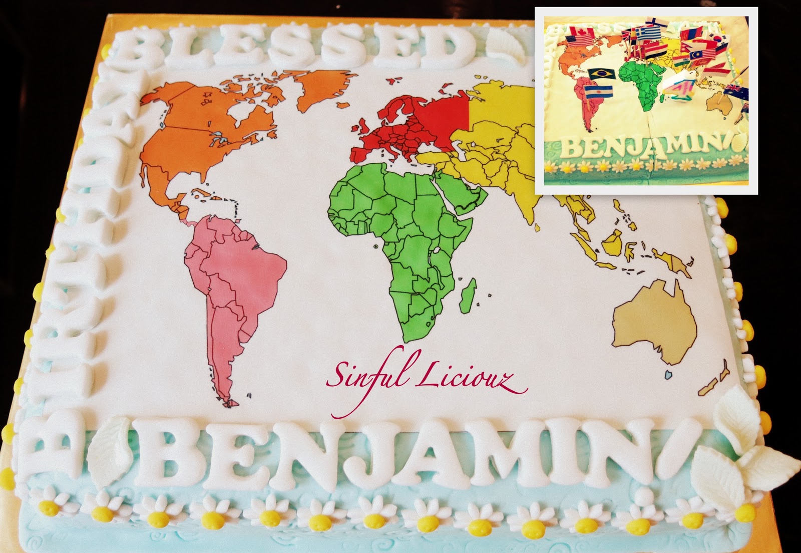 Sinful Liciouz: World Map Cake
