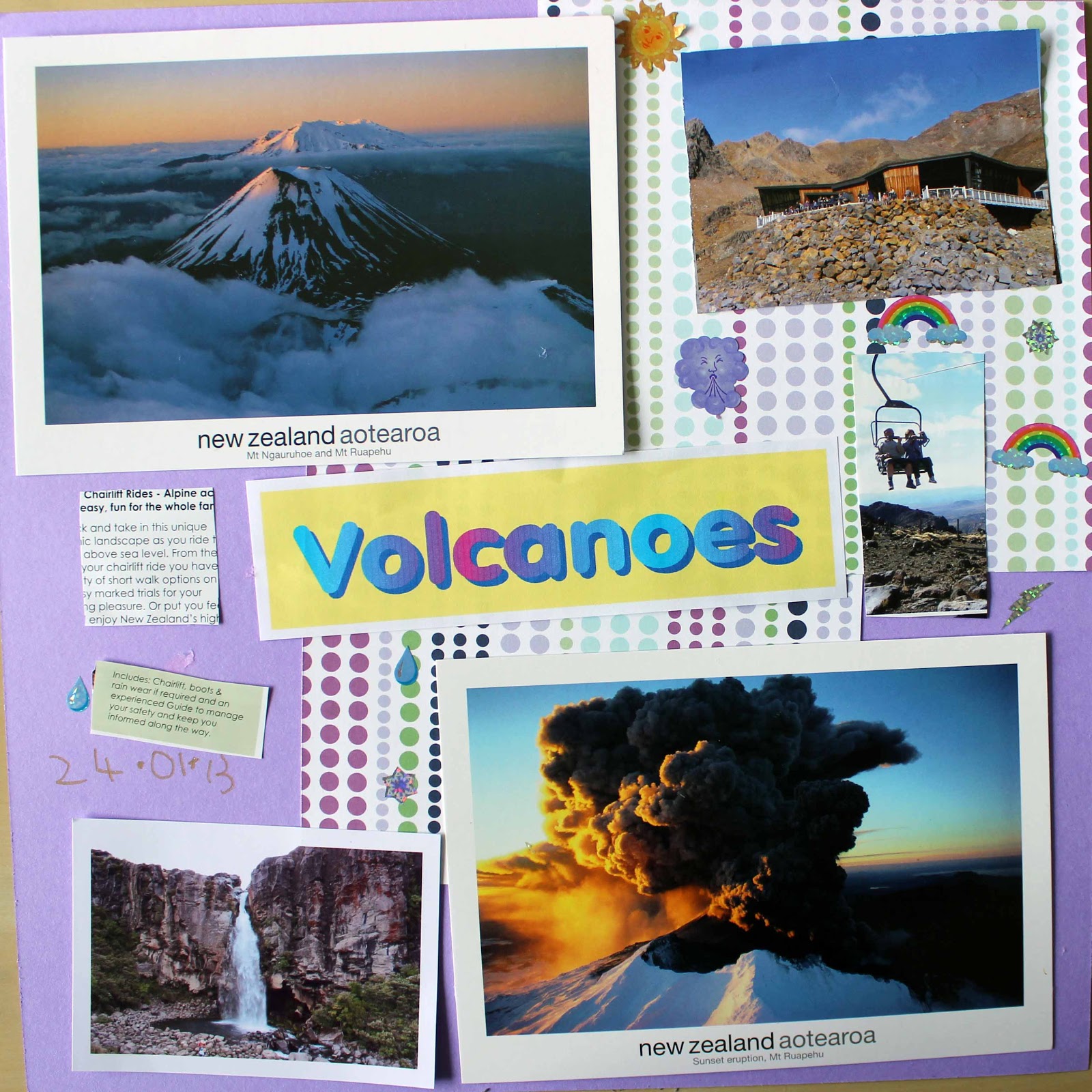 Creating and Educating: Volcanoes Scrapbook page