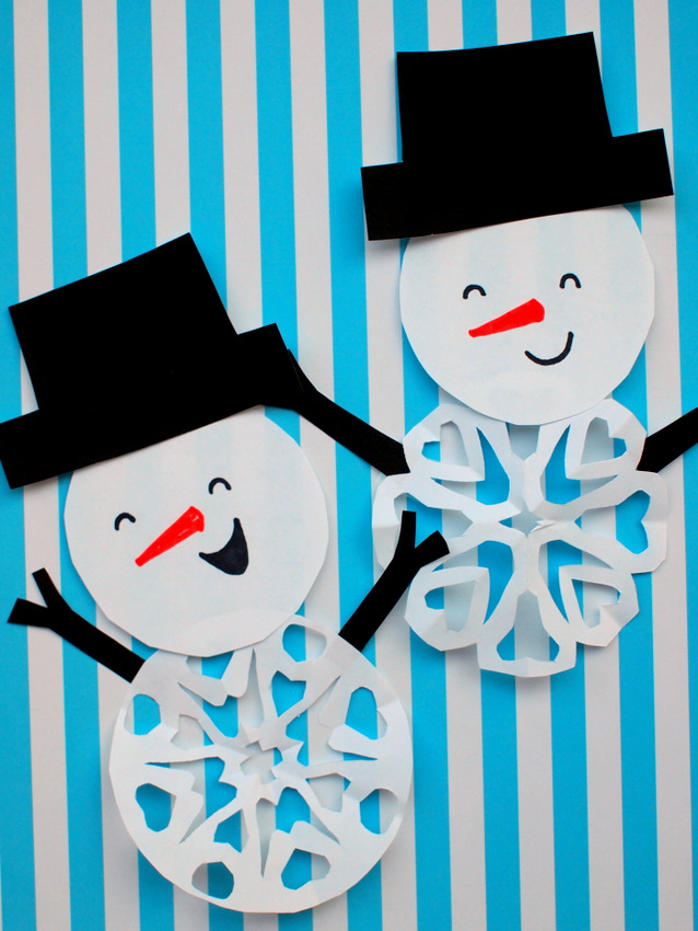 How To Cut Snowman Snowflakes 2 Ways Pink Stripey Socks How To Cut Snowman Snowflakes 2 Ways Pink Stripey Socks