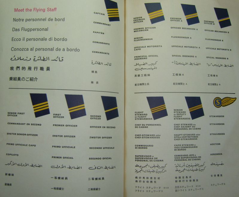 Airline memorabilia: BOAC flight guide