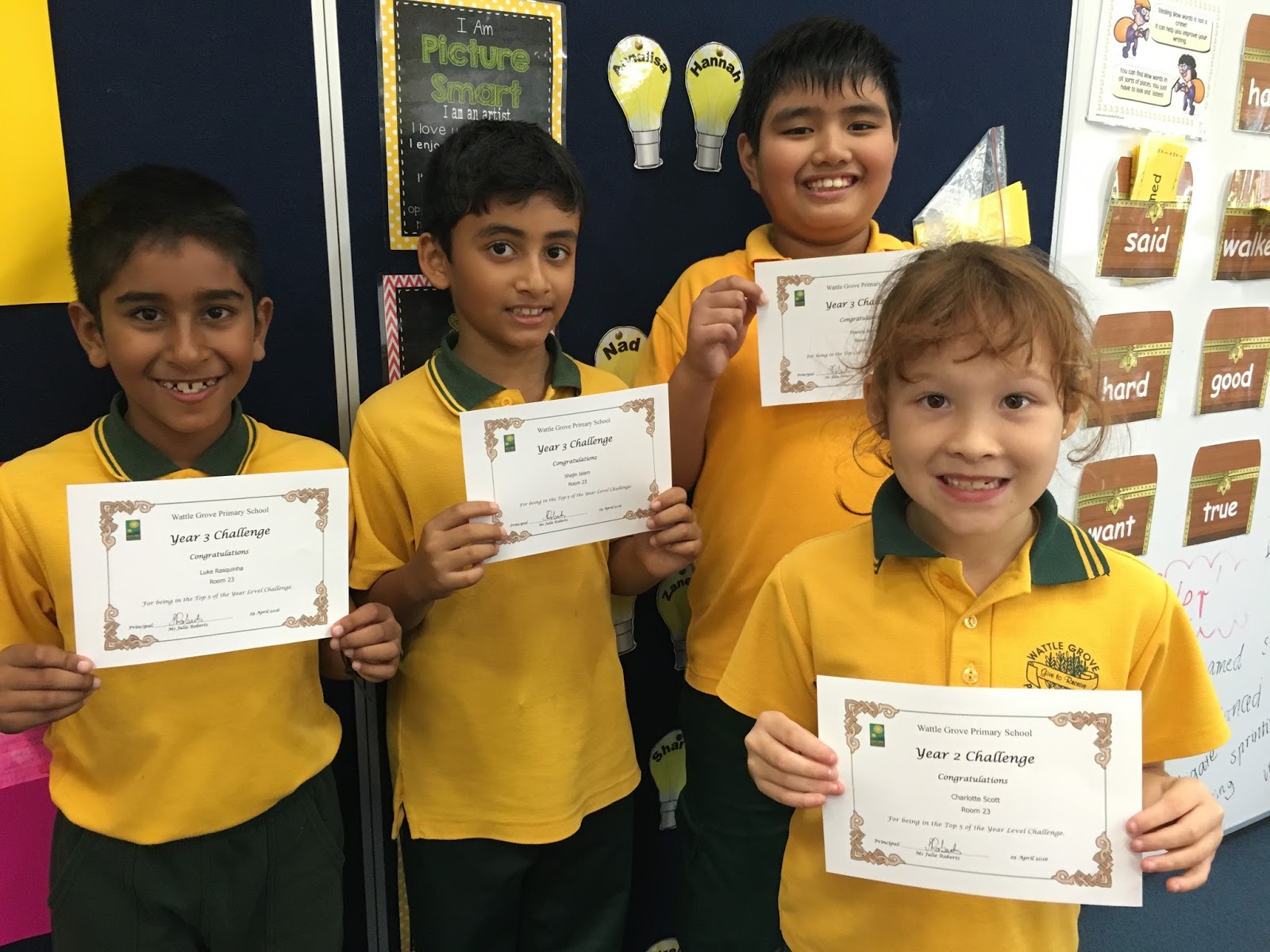 Miss B's Room 14 Busy Bees: Principal's Challenge