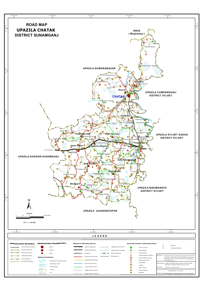 Mouza & Land Use Maps of Chatak Upazila, Sunamganj, Bangladesh ...