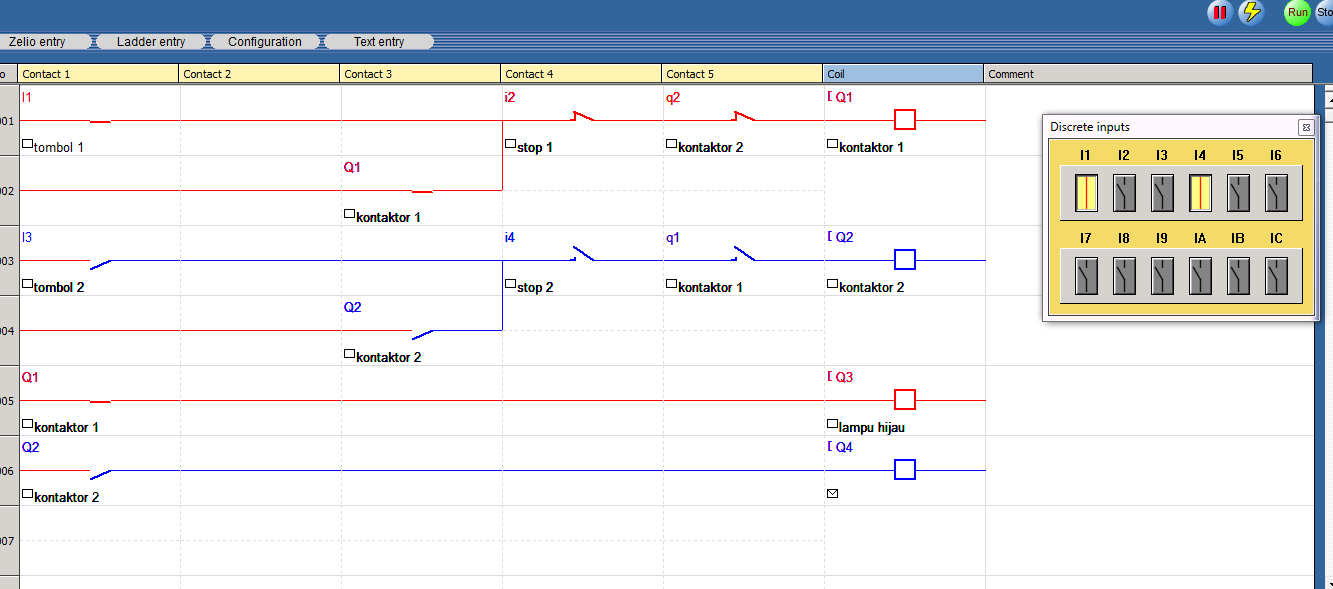 Belajar Program PLC di tia portal siemens membuat rangakaian forward ...