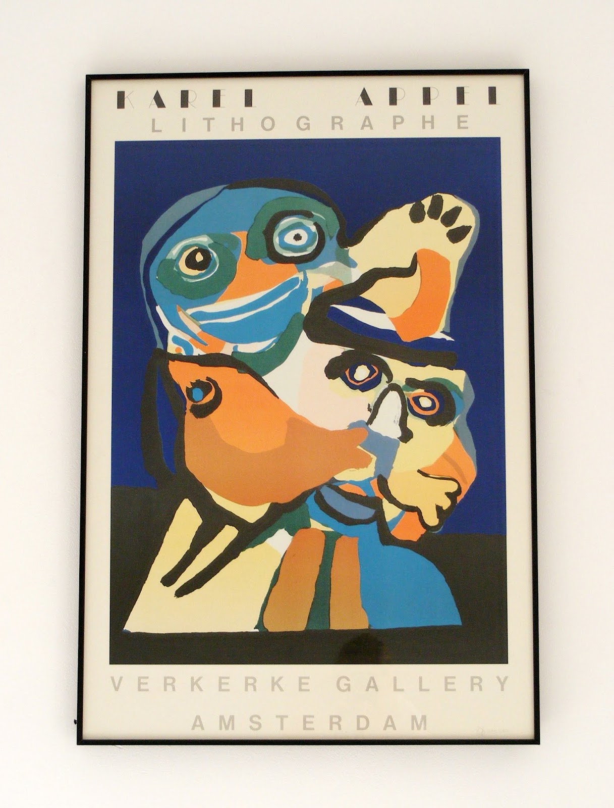 VAMP FURNITURE: Vintage Karel Appel exhibition poster, L' Oiseau Rouge ...
