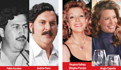 Personajes Pablo Escobar el Patrón el Mal Virginia Vallejo Angie Cepeda ...