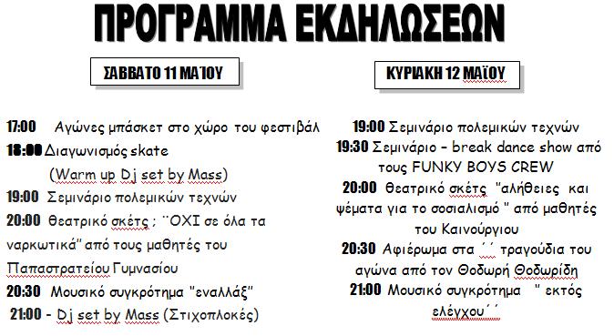ΜΑΘΗΤΙΚΟ ΦΕΣΤΙΒΑΛ ΚΝΕ ΣΤΟ ΑΓΡΙΝΙΟ