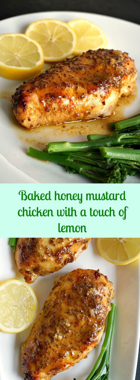 Baked Honey Mustard Chicken Breast with Lemon - IN STORY