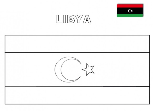 Geography Blog: Libya Flag Coloring Page
