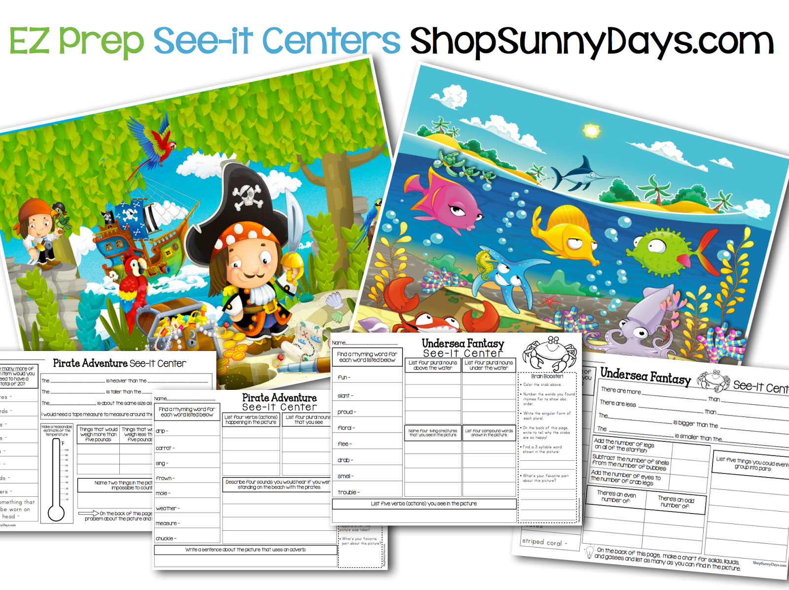 No Sweat, EZ Prep Centers - Sunny Days in Second Grade