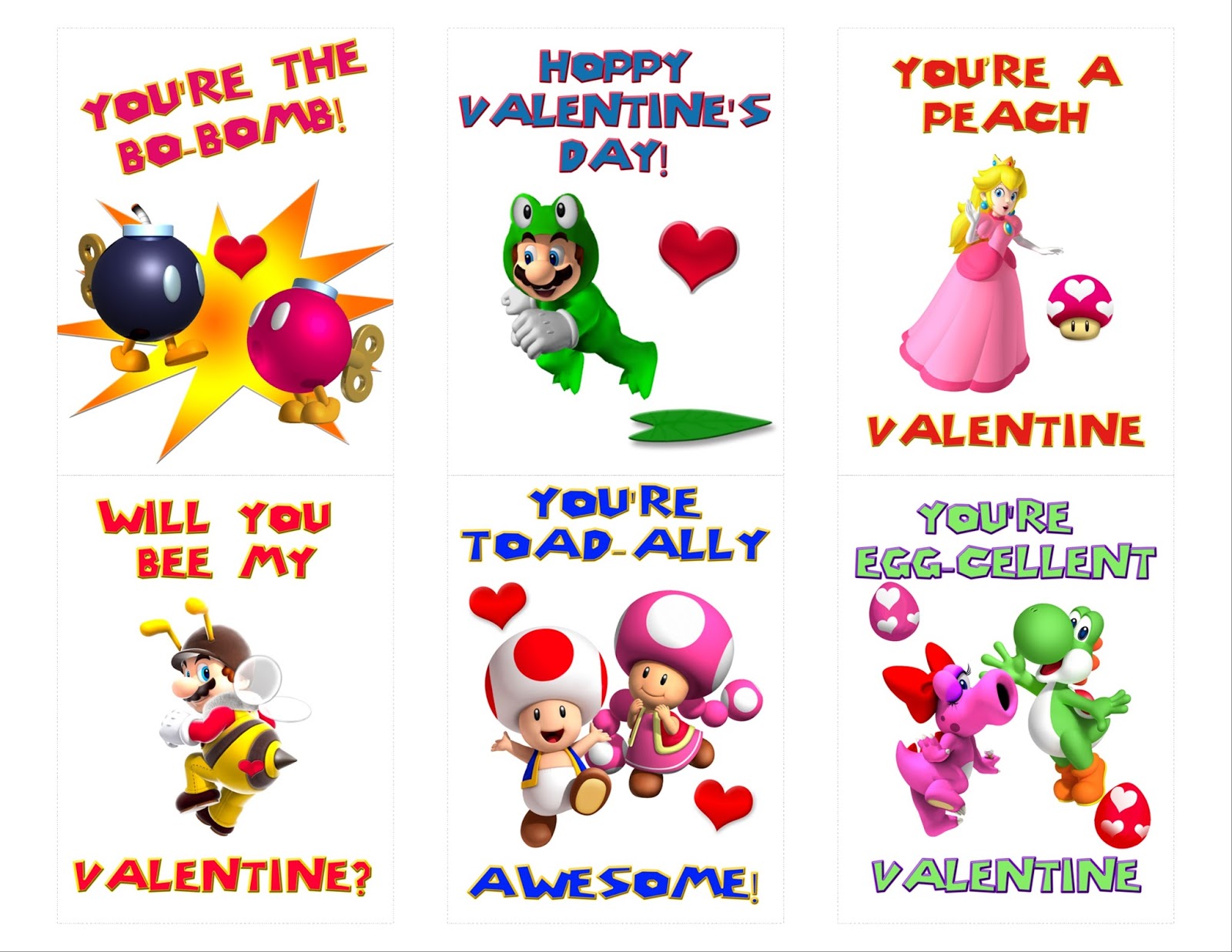 Pixel Pompeii: Super Mario valentines!