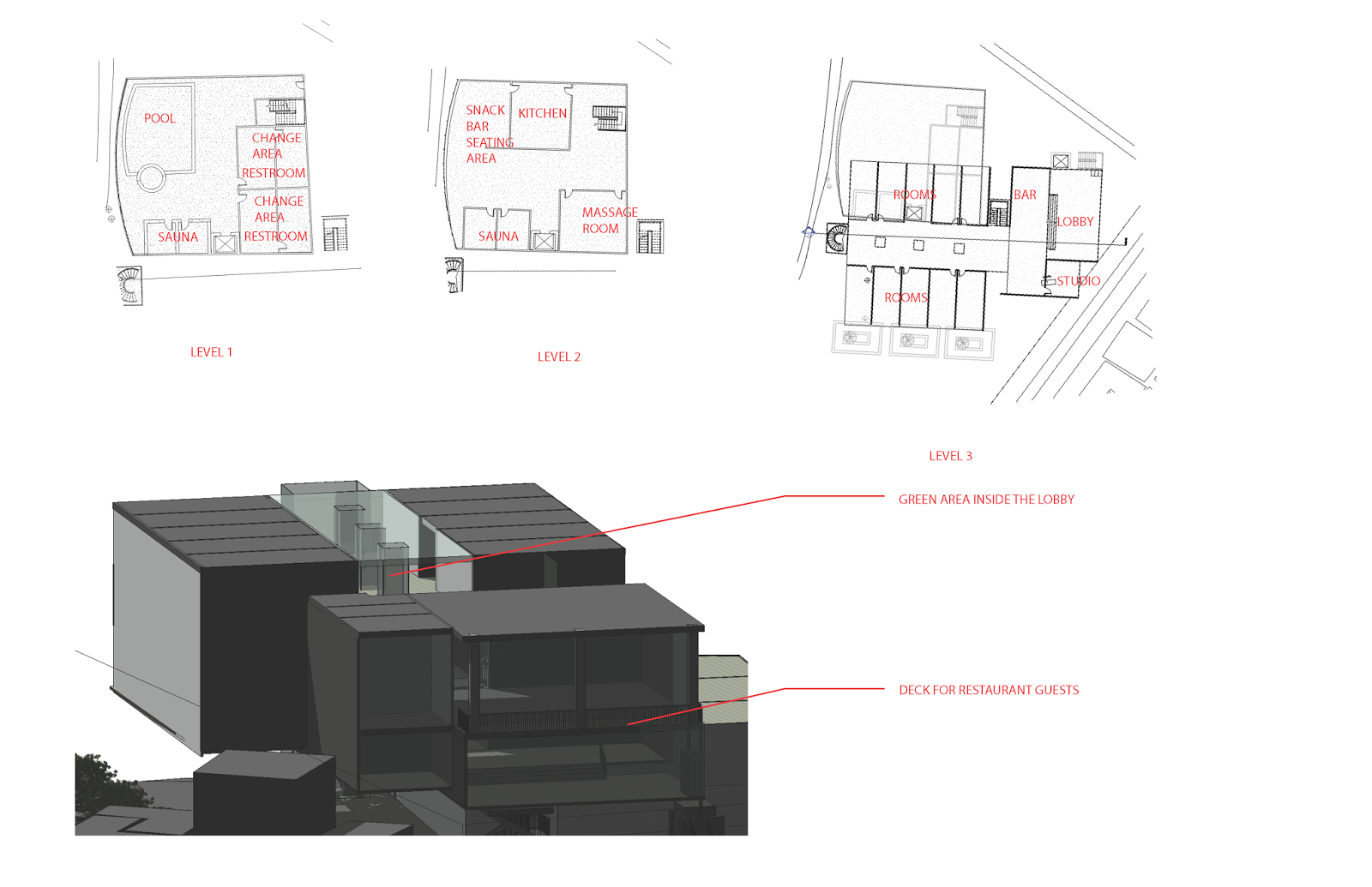 ARCH3610F13FRENEE: Progress Massing and Floor Diagram