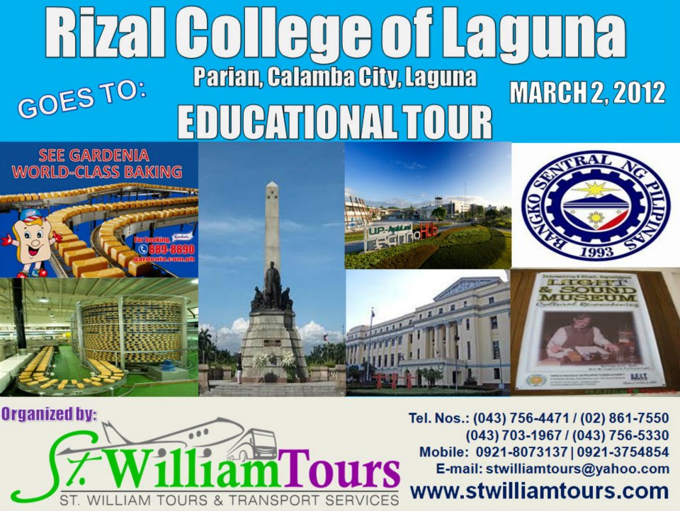CJ: Rizal College of Laguna Educational Tour
