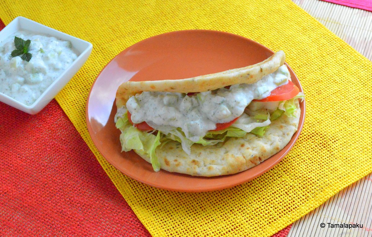 Vegetarian Gyro Sandwich ~ Tamalapaku