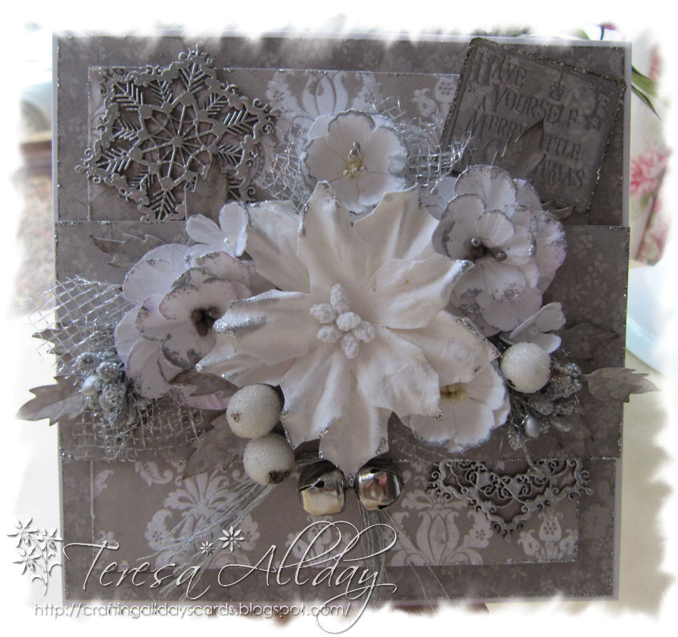 Craftingallday Creations: Silver Christmas Cards