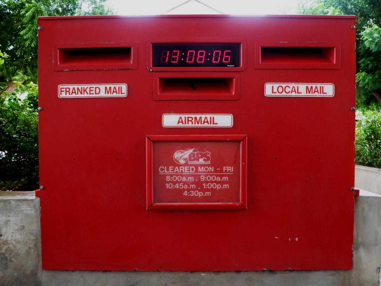 Gulfmann Stamps Collection: BARBADOS ~ Barbados Postal Letter Box