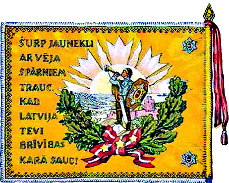 Latvieši vēstures likteņdzirnās: Latvijas armijas karogi
