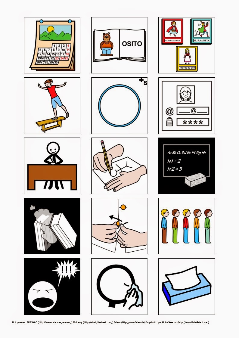 Mi clase: Más pictogramas