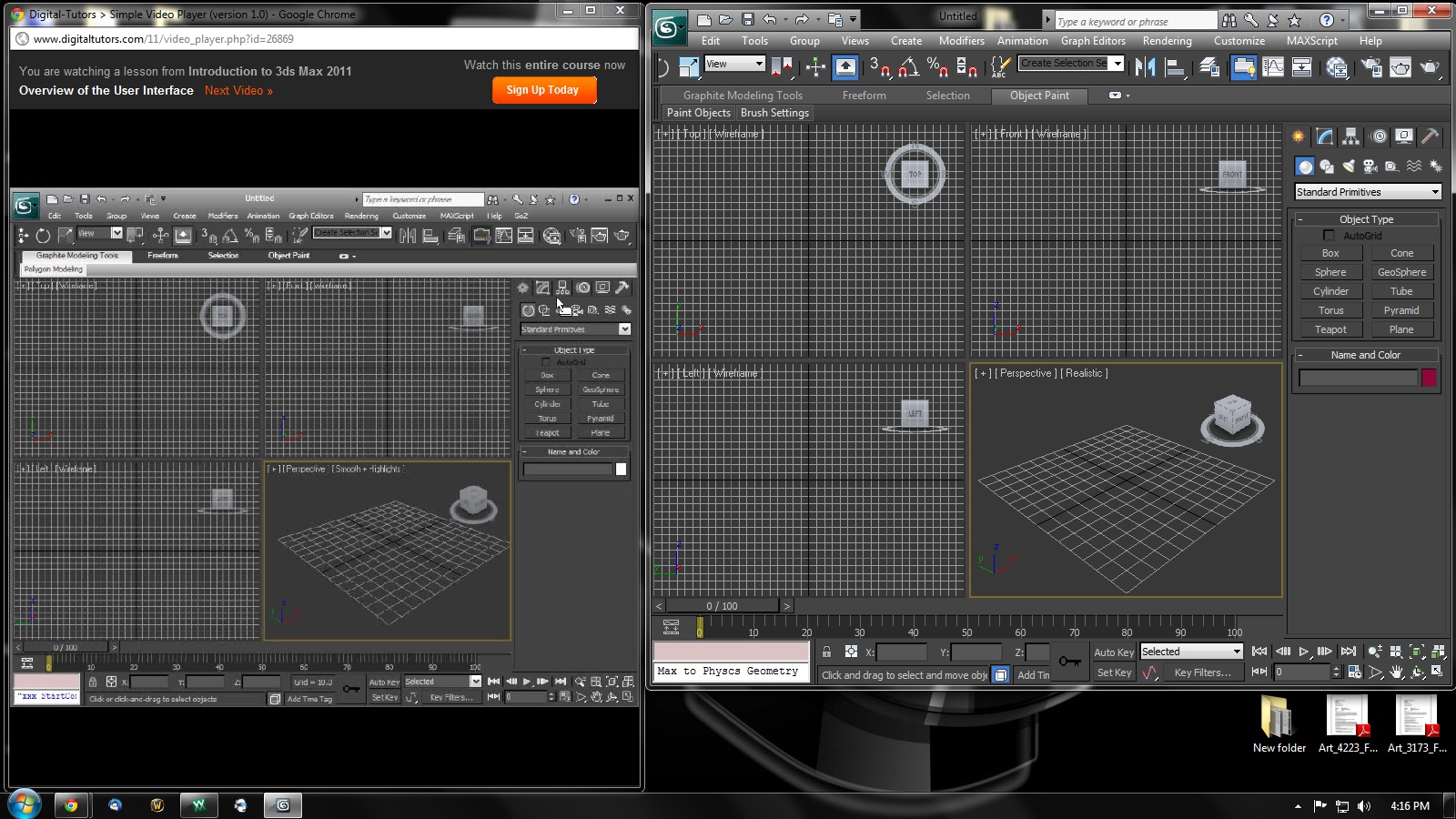 3D Modeling 2: 3D Max tutorials screenshots
