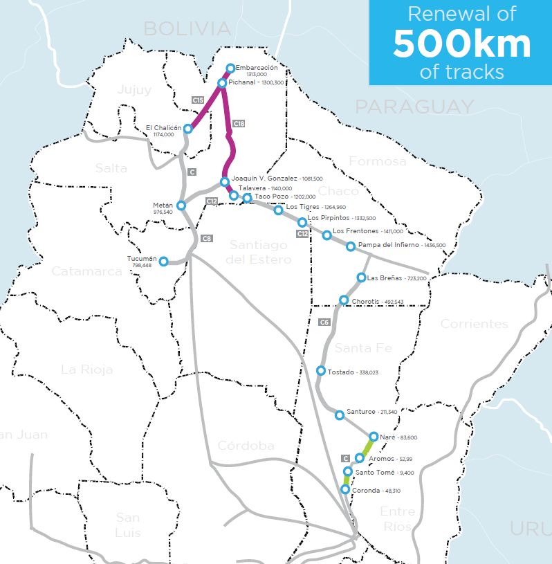 CRÓNICA FERROVIARIA: Argentina licita Línea Belgrano Etapa 2 de ...