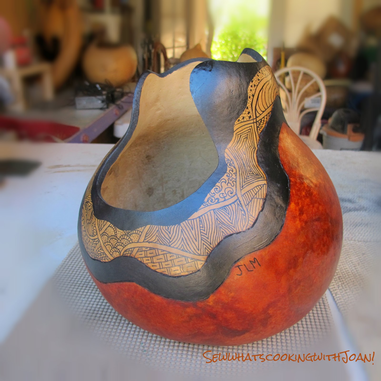 Sew what's cooking with Joan!: Let's make art! Gourd Art!!