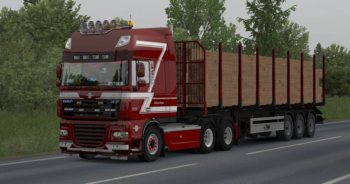 Ownable Fliegl log trailer - Euro Truck Simulator 2 Mod World