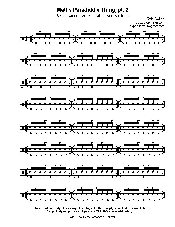 Matt's paradiddle thing, pt. 2 – PDXdrummer