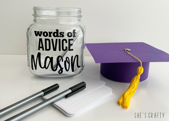 She's Crafty: Quick and Easy Advice Jar for a Graduate