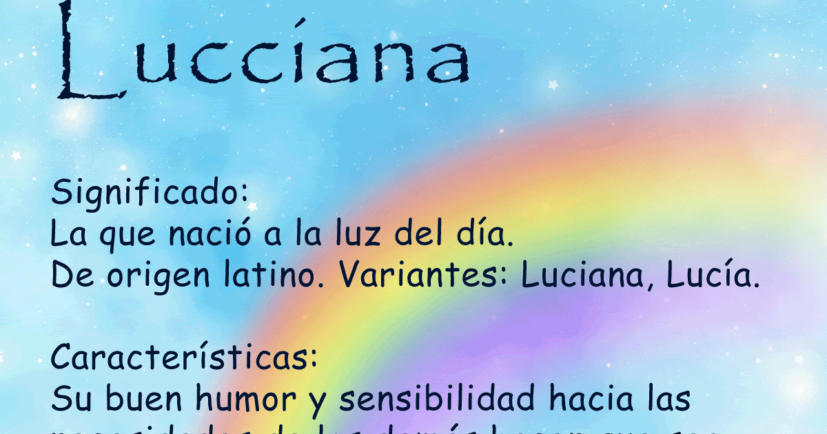 dedicatorias a colores: luciana/lucia
