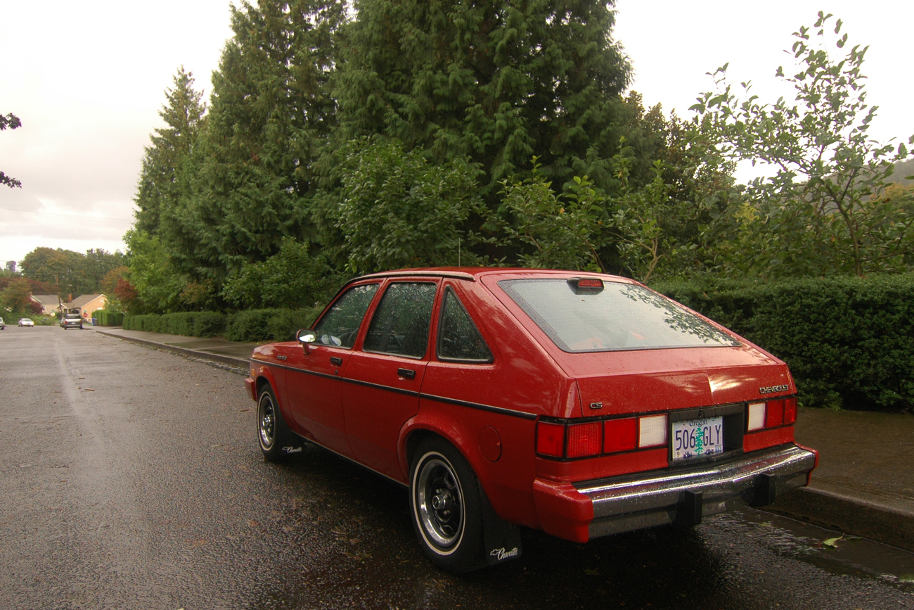 OLD PARKED CARS.: 1983 Chevrolet Chevette CS.