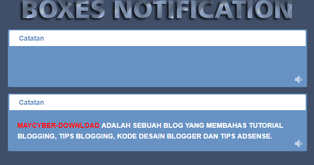 Cara Membuat Boxes Notification atau Kotak Catatan di Blogger ...