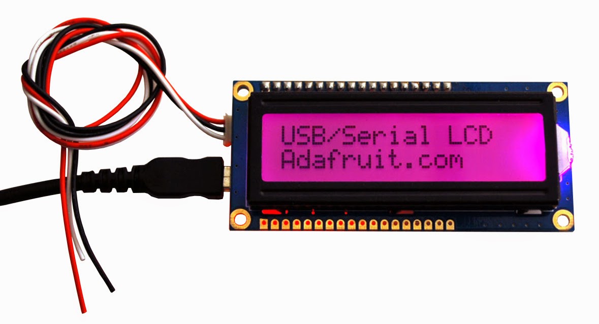 LCD Positif 16x2 - USB + Série pour Arduino, Raspberry-Pi et PC ...