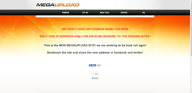 FECHADO: Novo site do Megaupload