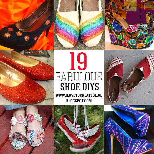 iLoveToCreate Blog: 19 Fabulous Shoe DIYs
