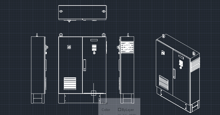 Electrical control panel: autocad drawing