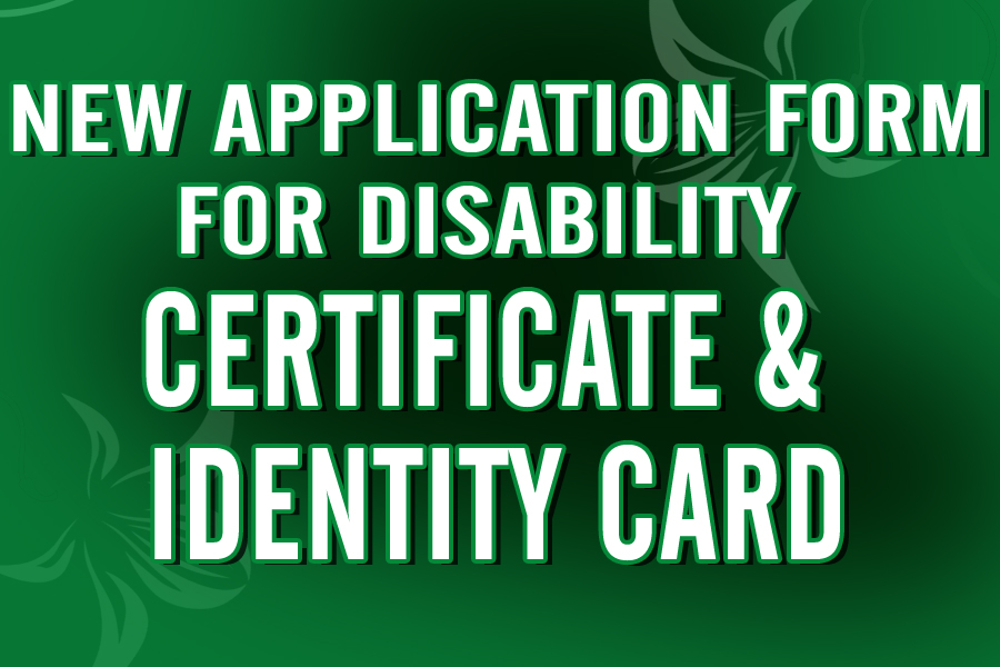 New Application form Disability Certificate and Identity Card from ...