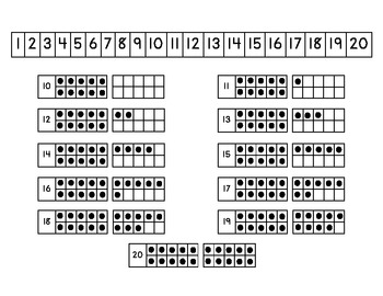 Deci Dots: Ten Frames, numbers 1-20 .... and beyond!
