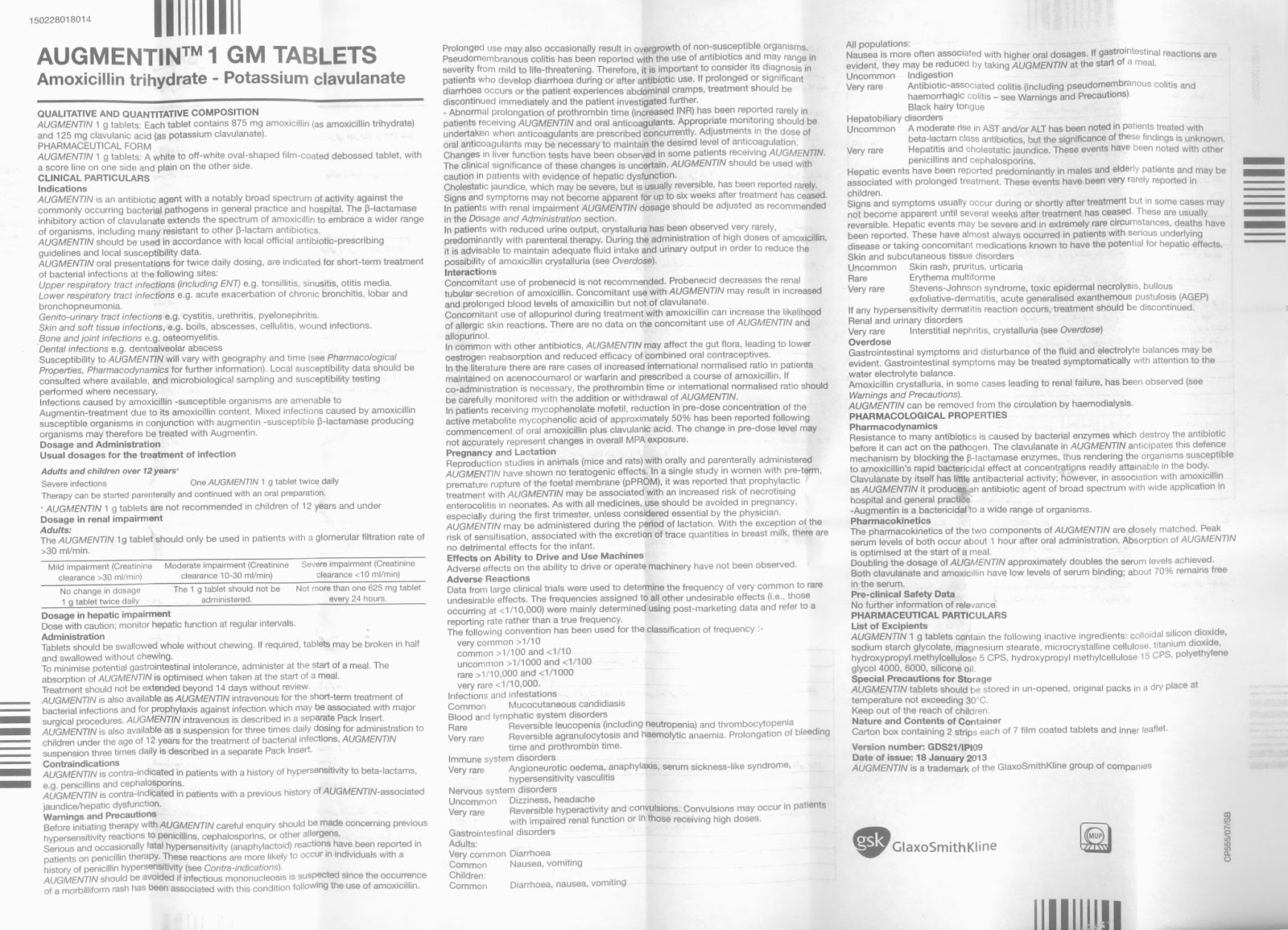 Drug Pamphlet: AUGMENTIN