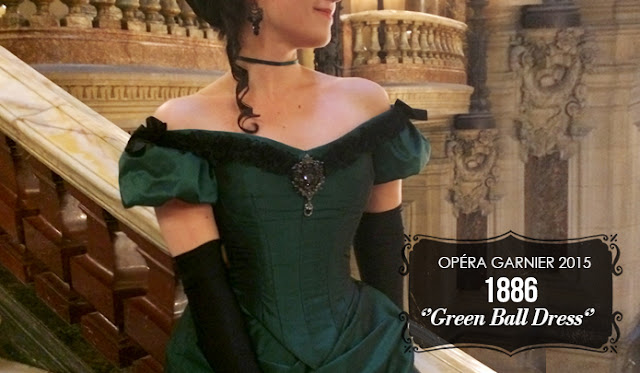 Dentelle et Satin: Opéra 2015 Green Bustle dress