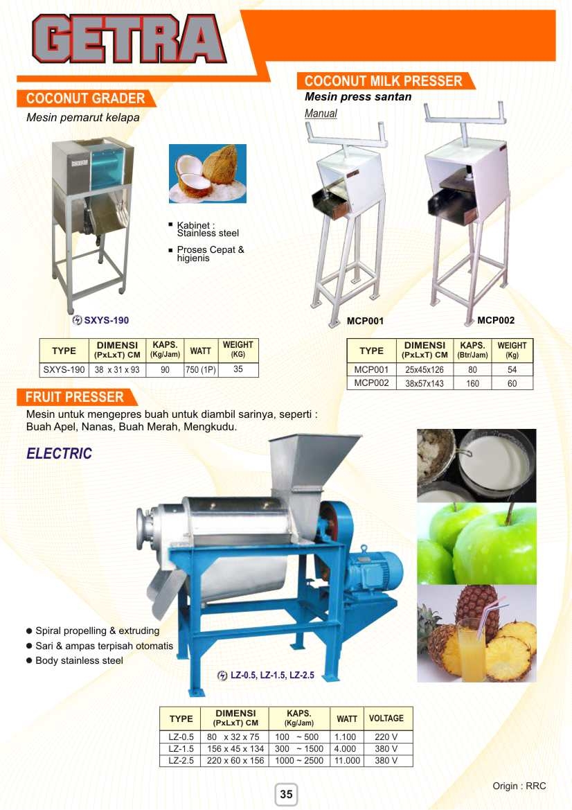 LUX KITCHEN , COMMERCIAL KITCHEN AND FOOD PROCESSING: COCONUT GRADER ...