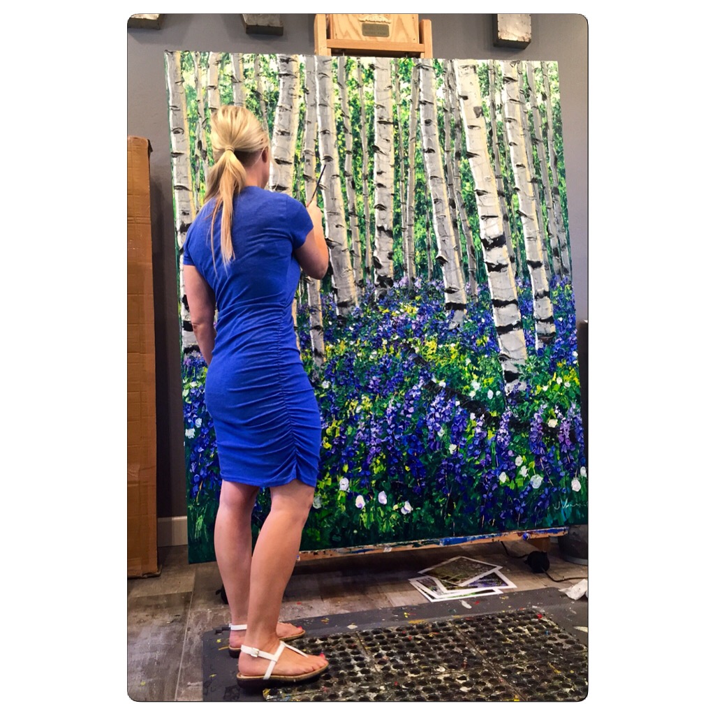 Aspen Paintings by Contemporary Aspen Artist Jennifer Vranes, Birch ...