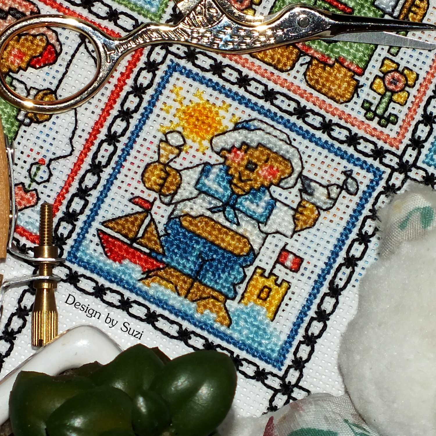 Lesley Teare - Teddy SAL (August) - Design by Suzi