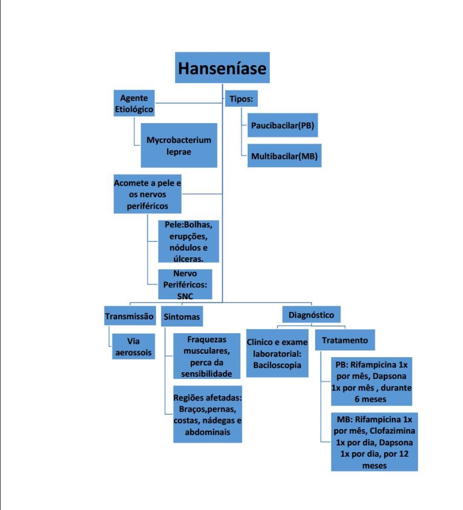 Hanseníase tem cura!: Mapa Conceitual da Hanseníase