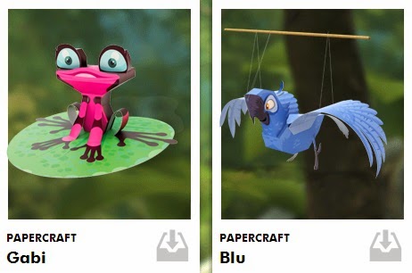 Rio 2 Papercraft - Gabi & Blu | Papercraft Paradise | PaperCrafts ...