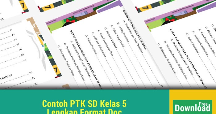 Contoh Ptk Sd Kelas 5 Lengkap Format Doc