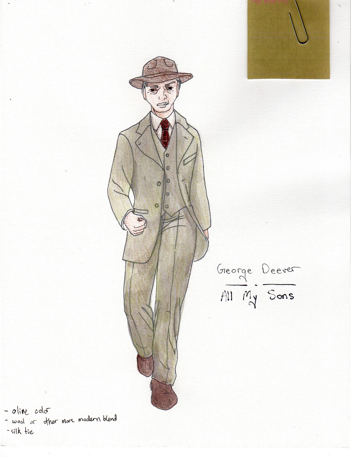 Felicia Bleu Rose: All My Sons: Costume Renderings 2011