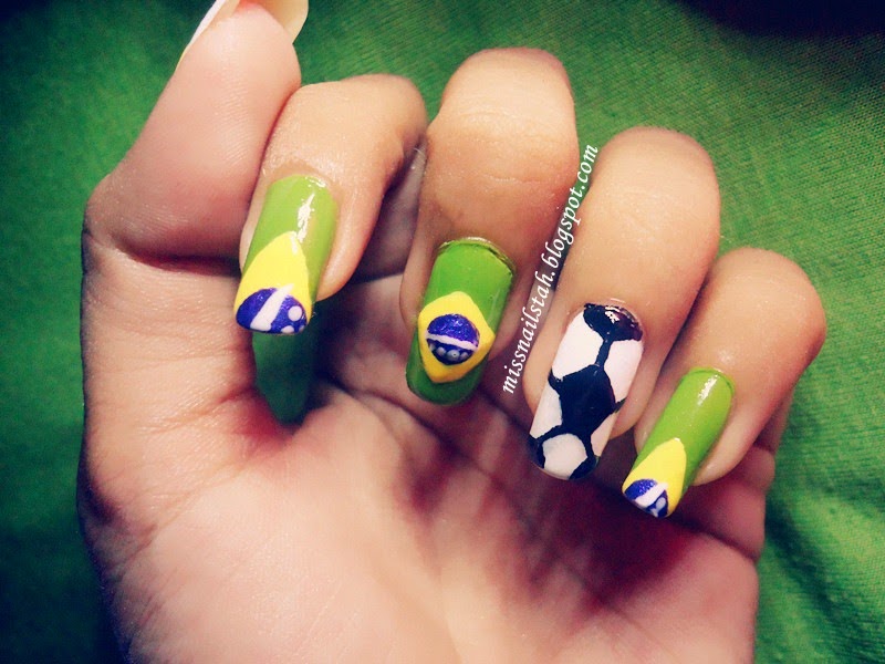 ♥ CC's NAILS ♥: FIFA World Cup 2014 Nail Art : Brazil