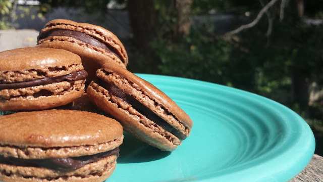 My Baking Affair: Dark Chocolate Macarons: Chocolate Shells with Dark ...